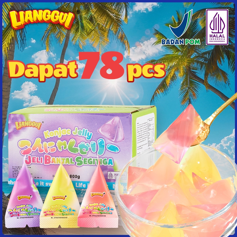 Jual 78pcs Jelly Segitiga 3 Rasa Buah Segar Cemilan Viral Segar Snack ...