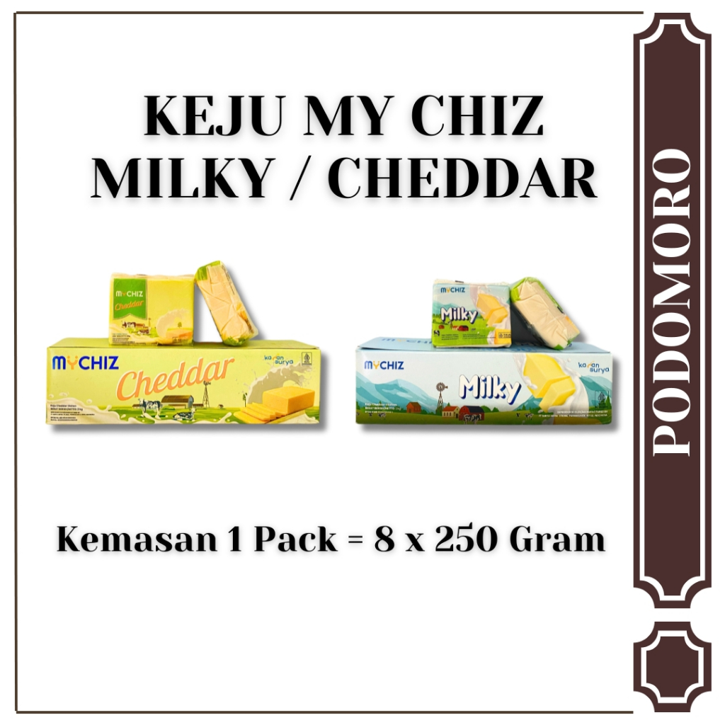 Jual Keju My Chiz 1 Pak isi 8 x 250 Gram (Total 2 Kg) - Varian Milky ...