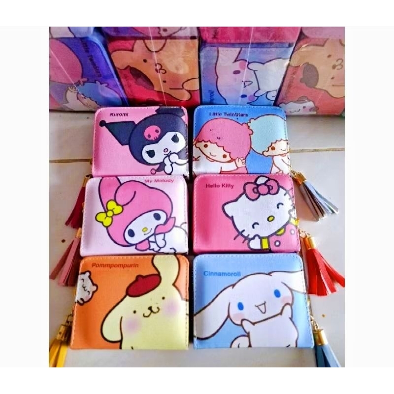 Jual Dompet Anak Sanrio Karakter Pilih Motif Resleting Gold | Shopee ...