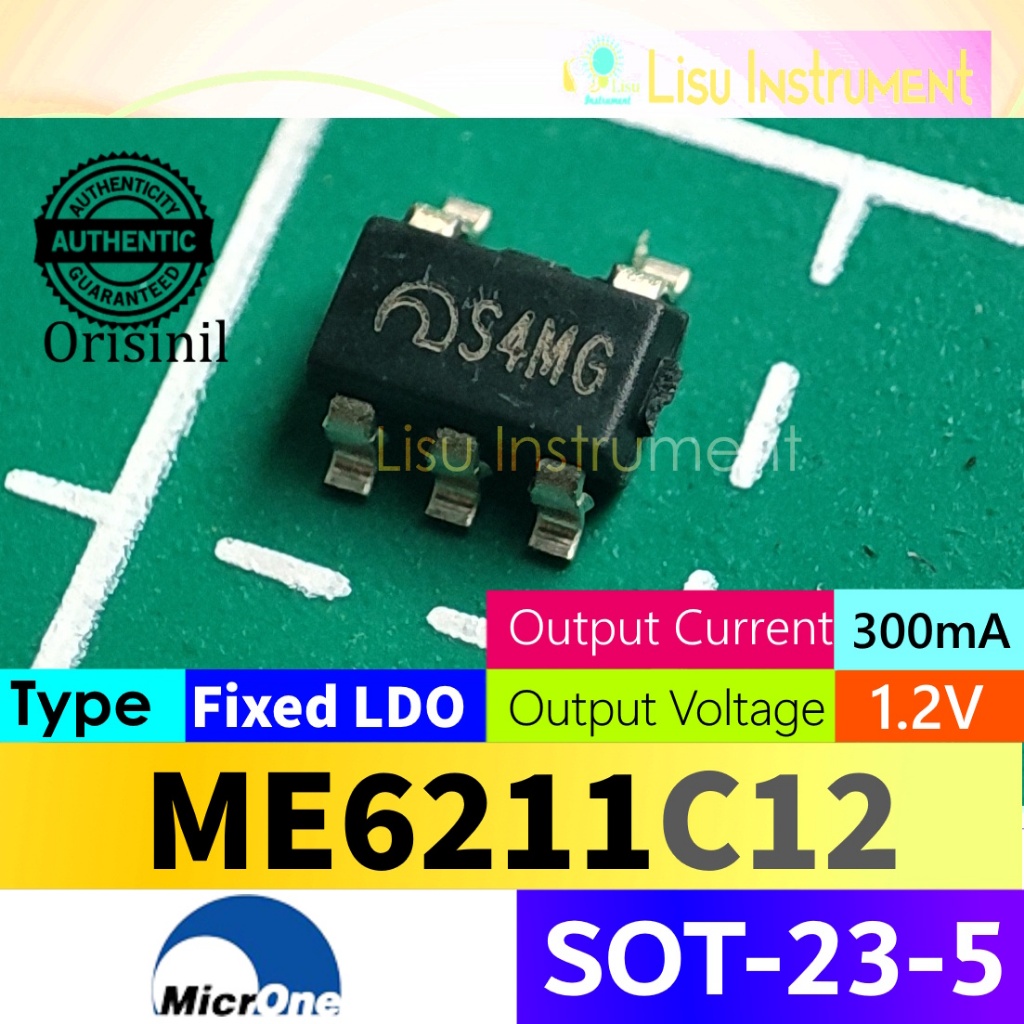 Jual ME6211C12 300mA Fixed 1.2V LDO Regulator ME6211 SOT-23-5 Original MICRONE | Shopee Indonesia