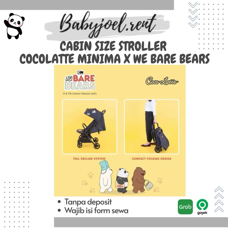 Jual SEWA : Cabin size stroller Cocolatte Minima x We Bare Bears ...
