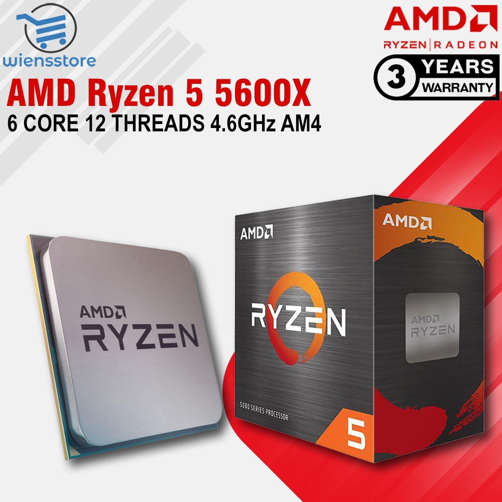 Jual AMD Ryzen 5 5600X Processor, AM4, 6 Core CPU | Shopee Indonesia