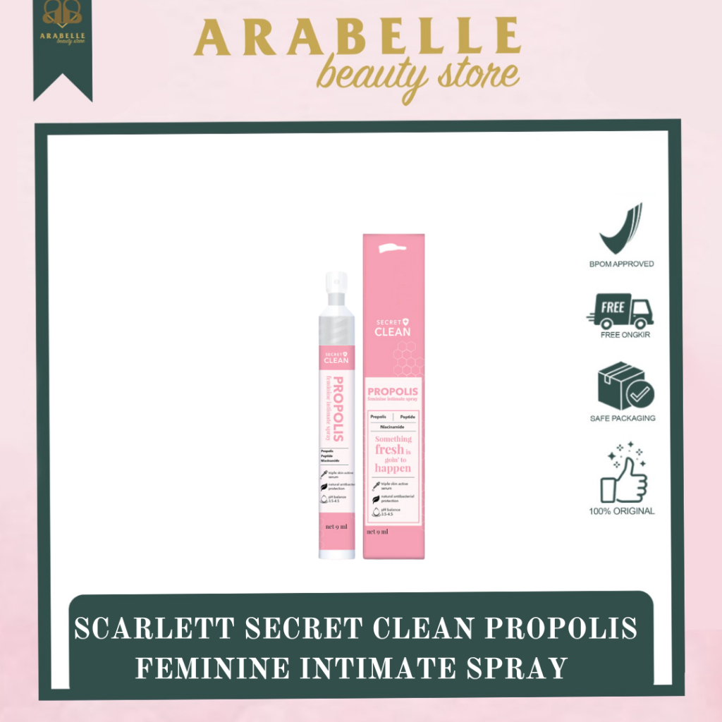 Jual scarlett Secret Clean Propolis Feminine Intimate Spray | Shopee ...