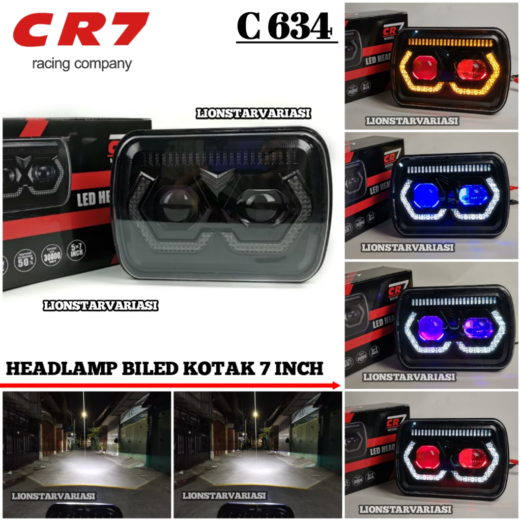 Jual CR7 C634 - Headlamp Biled CR7 Kotak 5x7 Inch Biled Kotak 7 Inch L300 Katana Feroza Mobil ...
