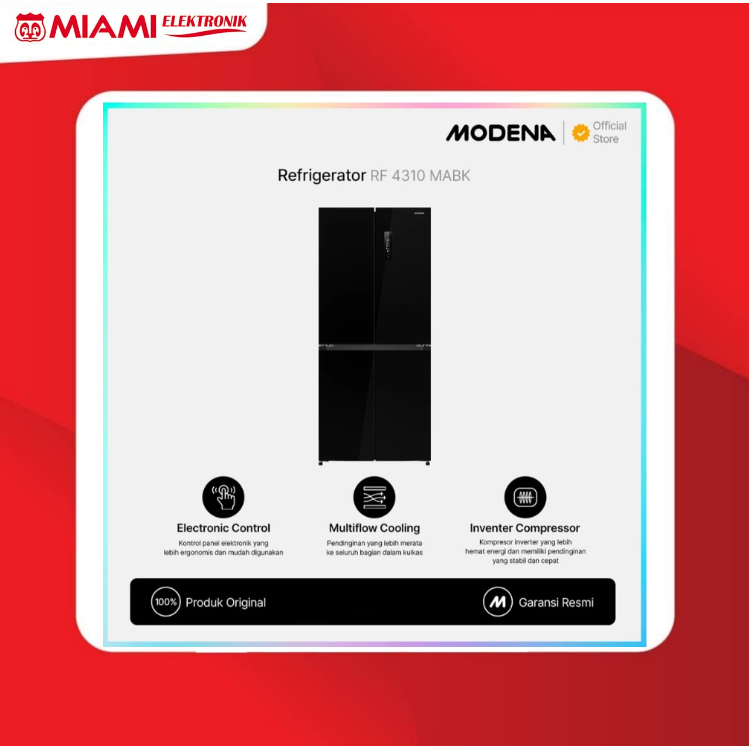 Jual MODENA Refrigerator Multi-door - RF 4310 MABK / RF4310MABK ...