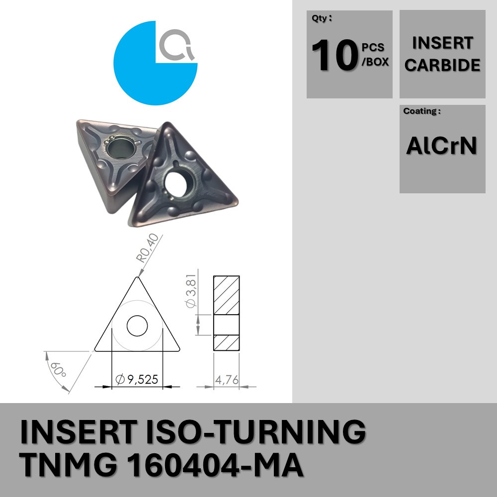 Jual Insert ISO-Turning TNMG 160404-MA Pahat Insert Bubut TNMG 16 04 04 ...