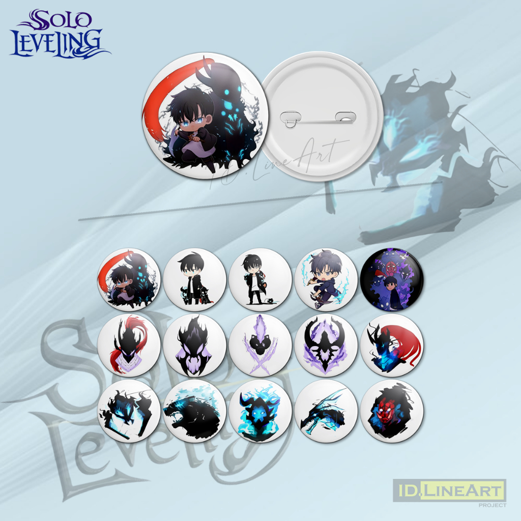 Jual Pin Button SOLO LEVELING SHADOW CHIBI Pin Press Bros Badge ...