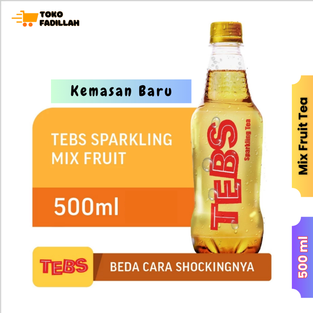 Jual TEBS Sparkling Tea 500ml Minuman Soda Mix Fruit | Shopee Indonesia