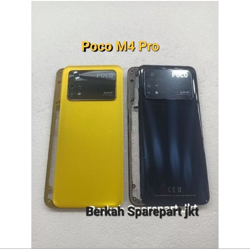 Jual CASING HOUSING BEZEL XIAOMI POCO M4 PRO 4G BACKDOOR FULLSET + KACA ...