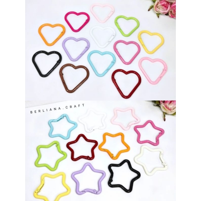 Jual (1 Pcs) Ring Ganci Carabiner Love & Bintang Jumbo *Min Order 20k ...