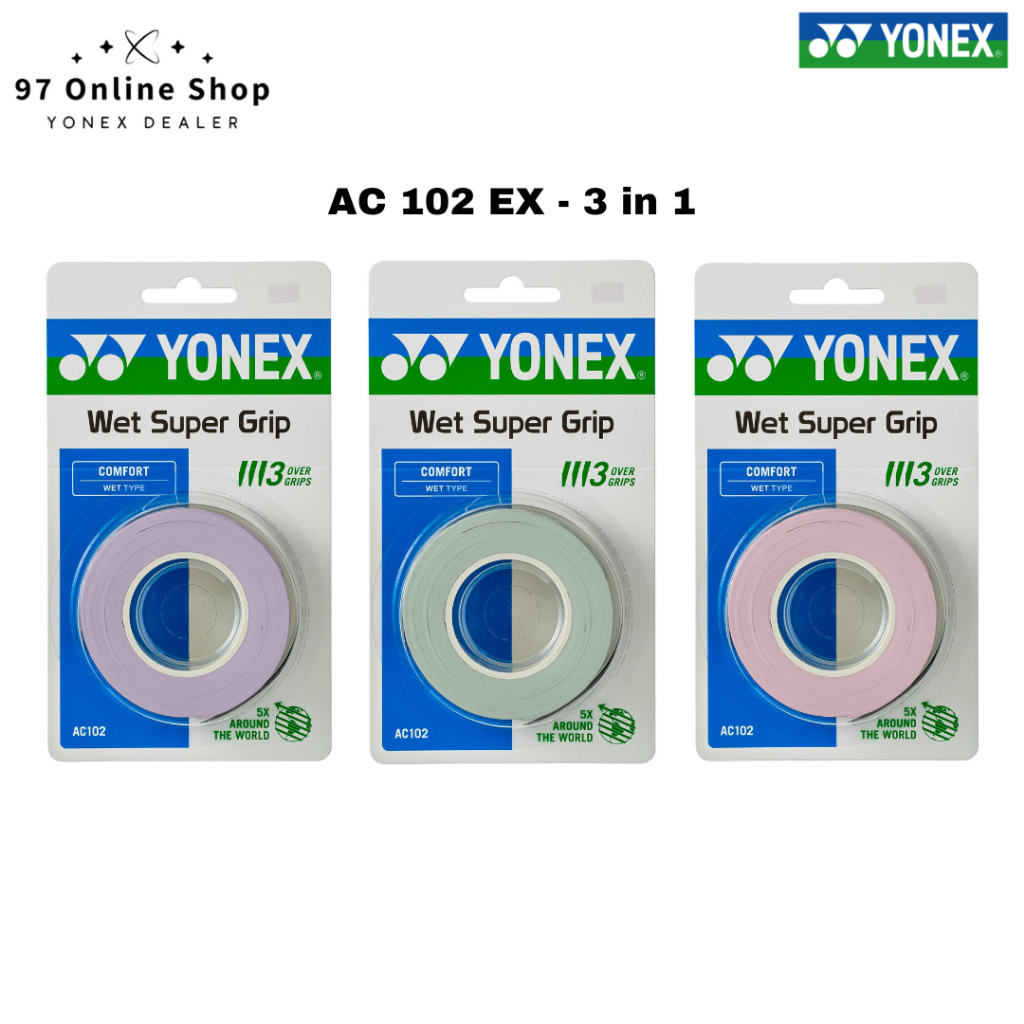 Jual Grip Raket Yonex AC102 / AC 102 / AC 102 EX SUPER GRAP TAPE New Color Grip Karet Raket ...