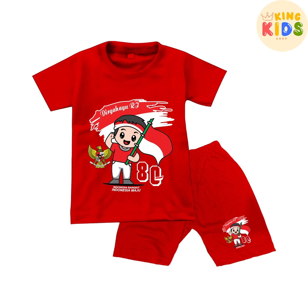 Jual EDISI TERBARU 2025 BAJU KEMERDEKAAN RI 17 AGUSTUS 1945 Setelan Lengan Pendek Anak Laki-laki ...