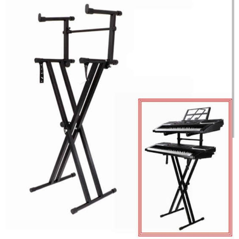 Jual STAND KYBOARD SUSUN DOBEL 2 TINGKAT STAND KYBOARD DUA SUSUN ...