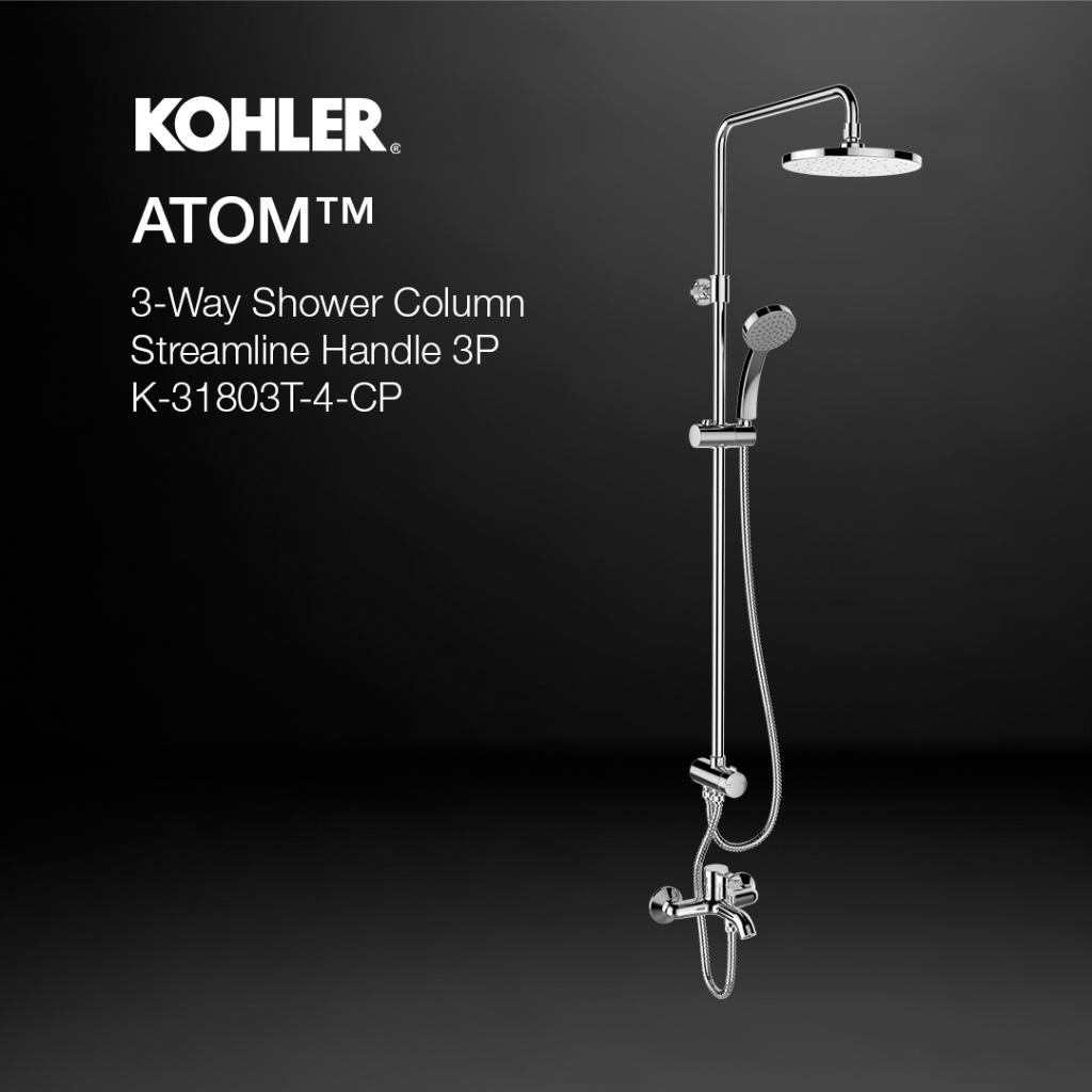 Jual KOHLER Atom Set Tiang Shower / Shower Column Streamline Handle / Shower Mandi Polished ...