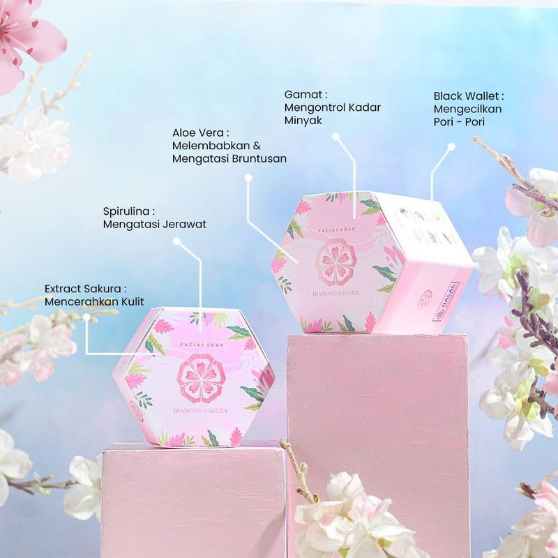 Jual DIAMOND SAKURA Sabun Pencerah Glow & Brightening Soap Penghilang ...
