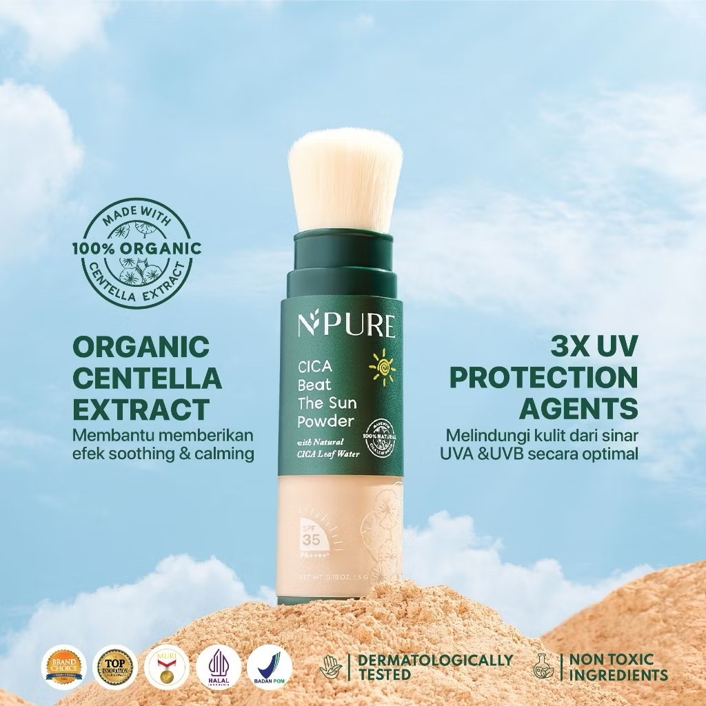 Jual SUNSCREEN POWDER - NPURE Sunscreen Powder Cica SPF 35 PA ...