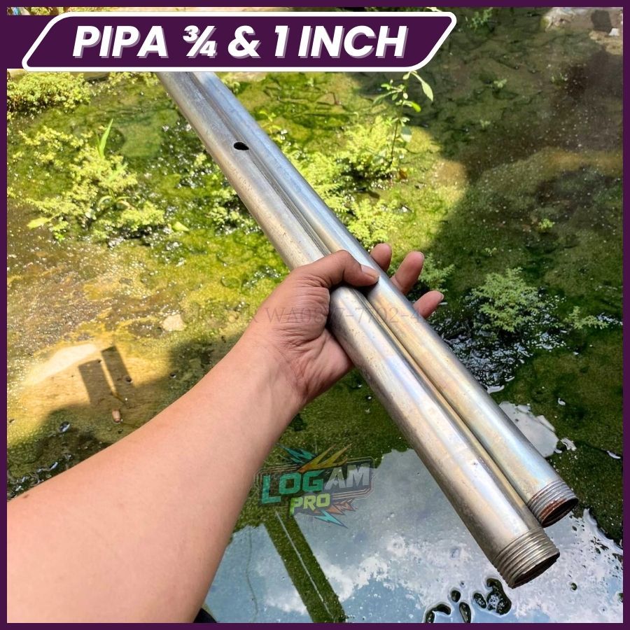 Jual Pipa Galvanis Penangkal Petir 3/4 & 1 Inch x 60cm - Tiang ...
