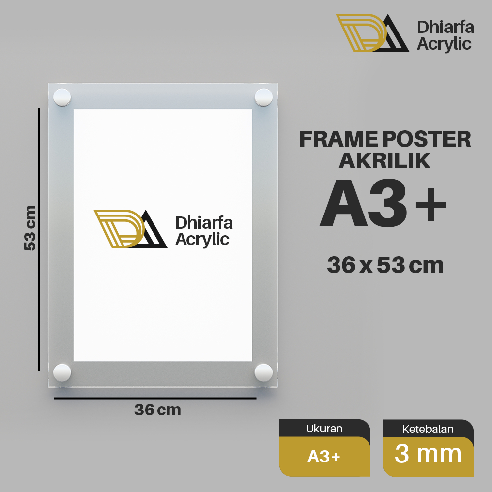 Jual Frame Poster Akrilik A3+ / Bingkai Poster Dinding / Display Menu Acrylic Tebal 3mm | Shopee ...