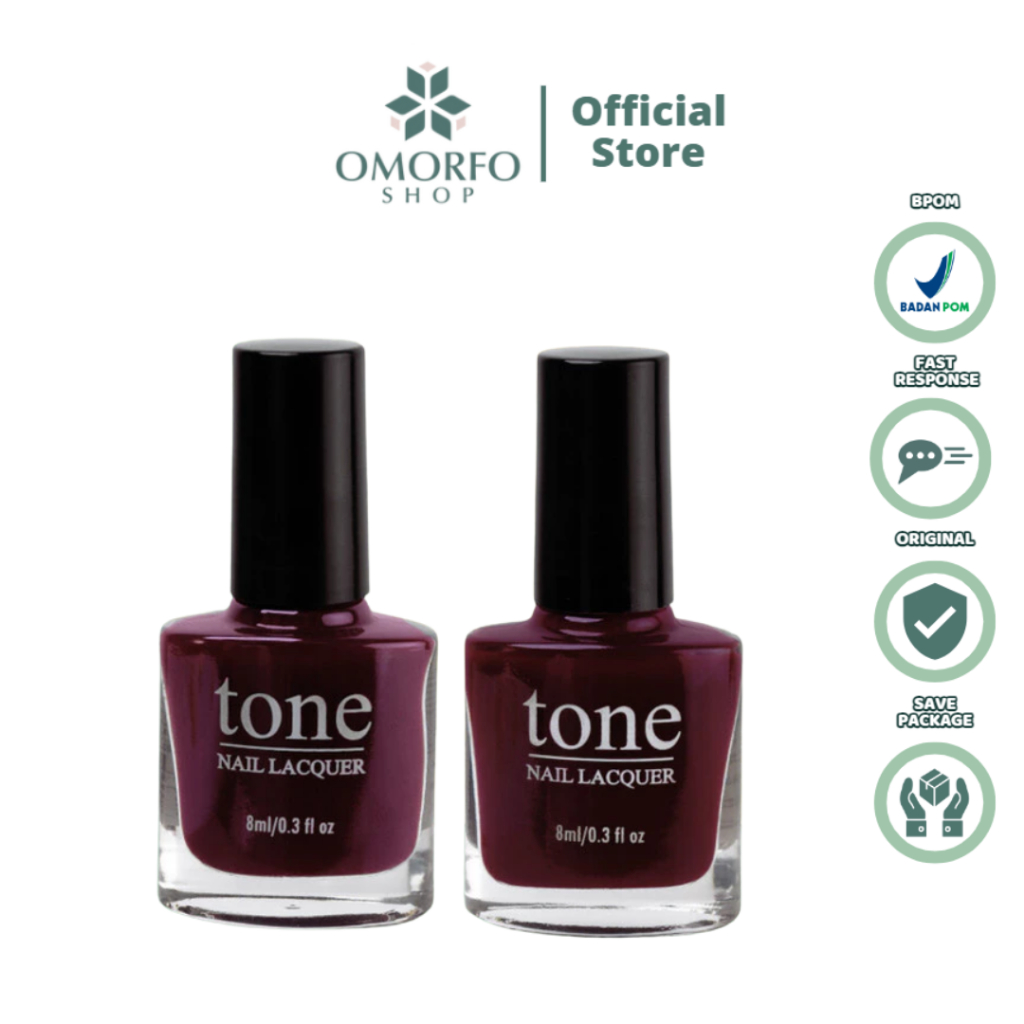 Jual ️Omorfo ️TONE Nail Lacquer Greek Cherry 8ml & Ancient Plum || Cat ...