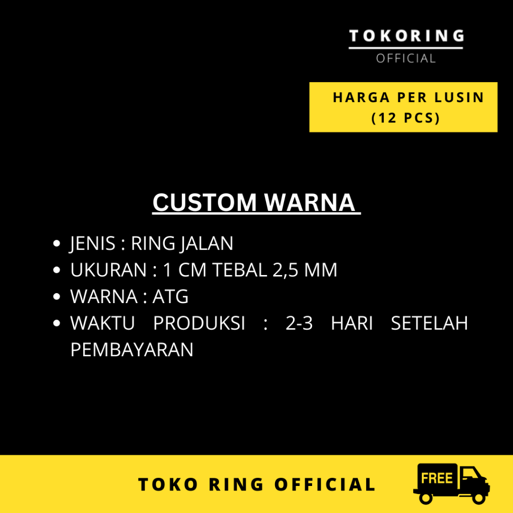 Jual Ring jalan 1 cm tebal 2,5 mm ATG - Toko Ring Official (Harga per ...