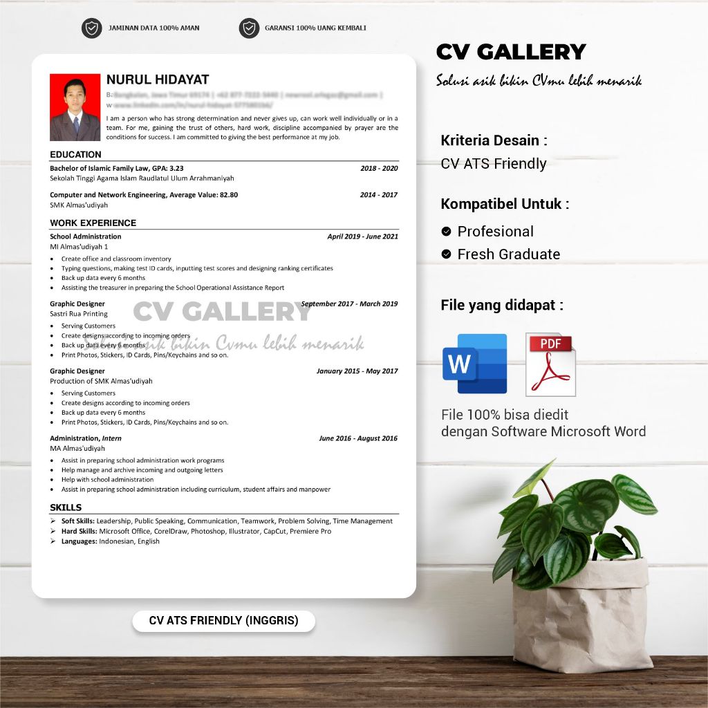 Jual CV ATS Friendly (Indonesia & Inggris) Cepat dan Profesional ...