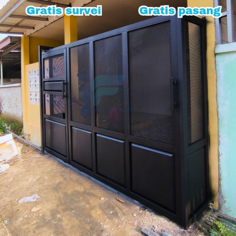 Jual Pagar Rumah Minimalis Modern/ Pagar Rumah Minimalis modern Besi ...