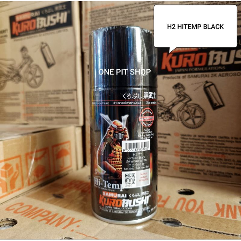 Jual SAMURAI PAINT H2 HITEMP HI TEMP BLACK CAT PILOX PYLOX KNALPOT HITAM TAHAN PANAS H2 ...