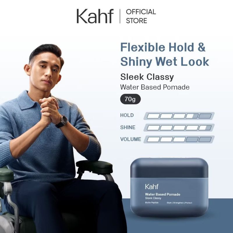 Jual KAHF Water Based Pomade 70G | HAIRSTYLING & Kahf Sleek Classy ...