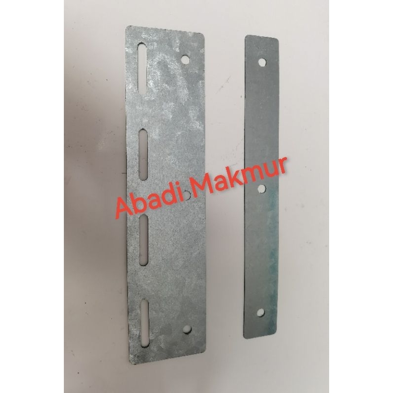 Jual PLAT HANGER / PENJEPIT TIRAI PVC GALVANIS 20CM + BAUT MUR | Shopee ...