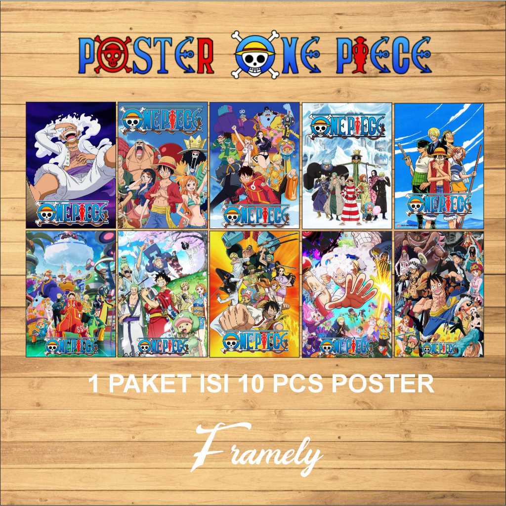 Jual 10pcs Poster One Piece | Poster Anime | Paket Poster Ukuran A5 A6 ...