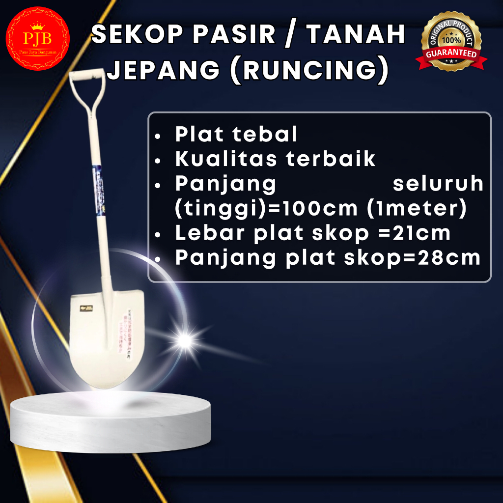 Jual MERDEKA SALE Sekop Pasir / Tanah Brand Jepang Plat Runcing ...