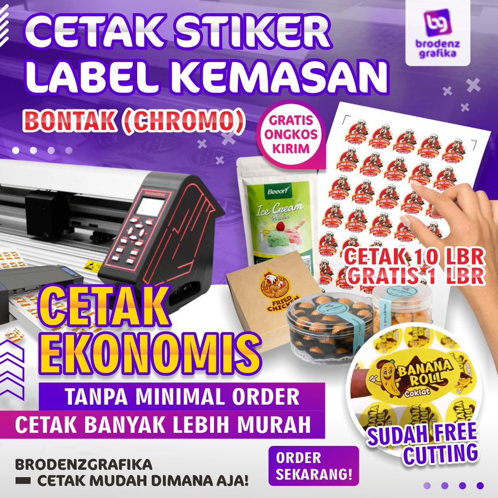 Jual Cetak Stiker Bontak (Chromo) A3+ Murah | Cetak Stiker Label ...