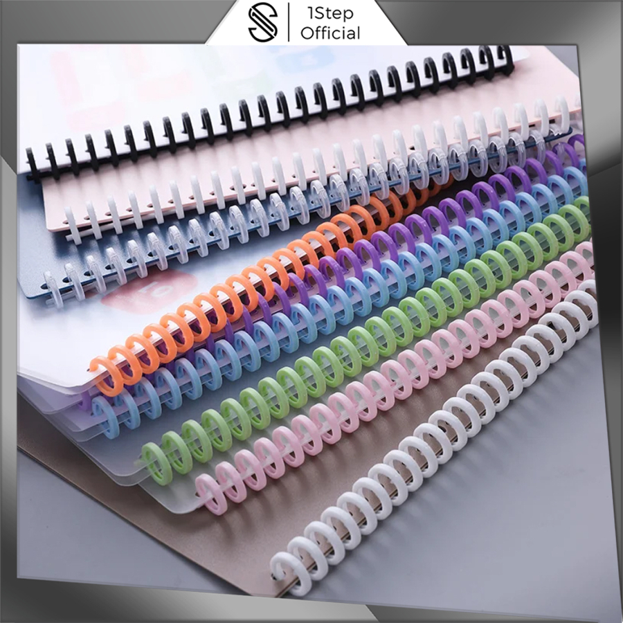 Jual 1step DIY Plastic Binder Ring Binding Strip Loose Leaf Lubang ...