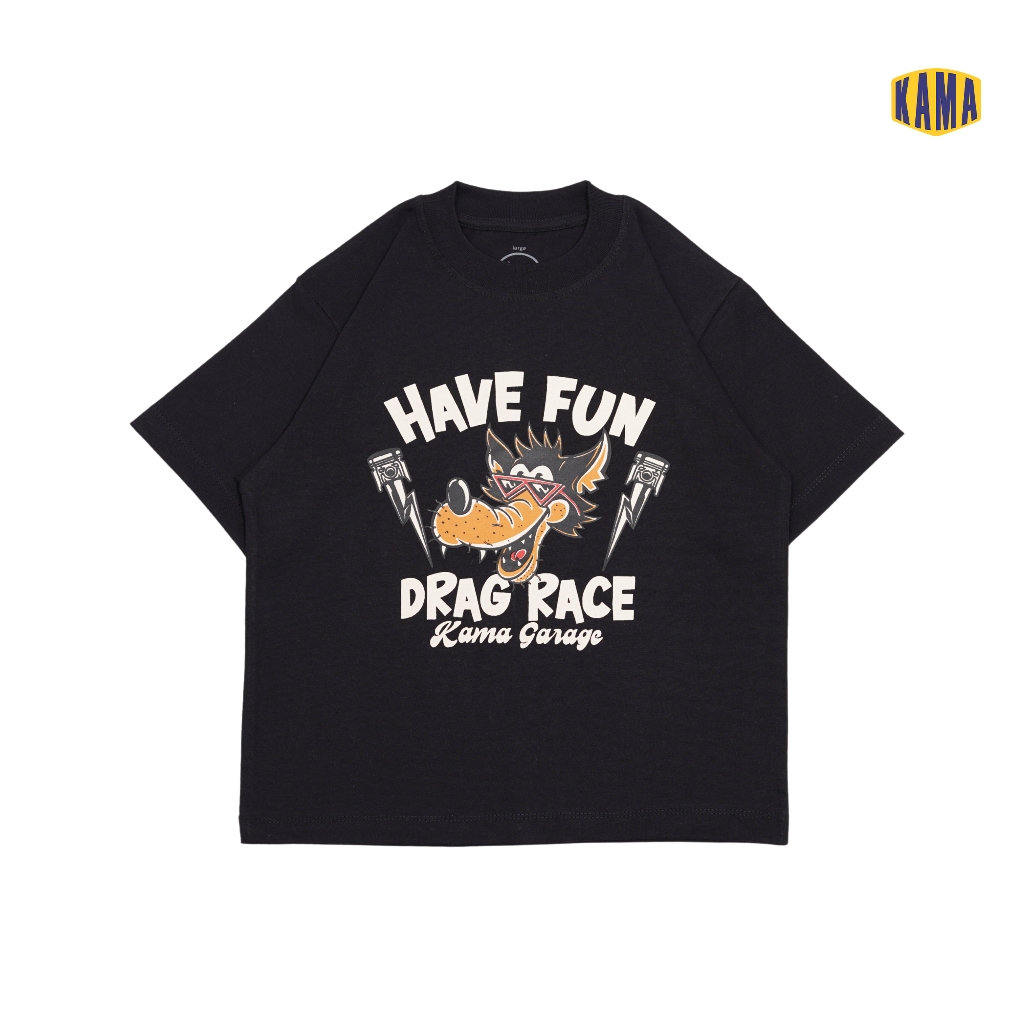 Jual Kama Garage - Oversized Kids - Baju kaos oversize anak Hitam kerah ...