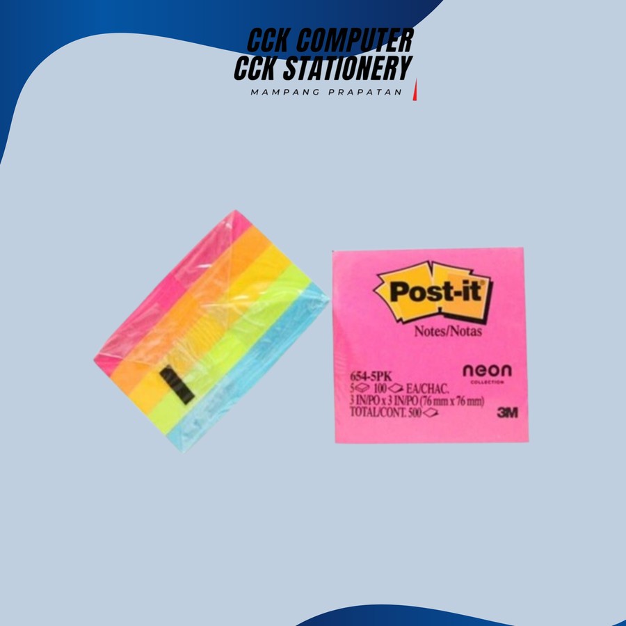 Jual Sticky Note Post it 3M 654 Warna 76 x 76mm (654PK) | Shopee Indonesia