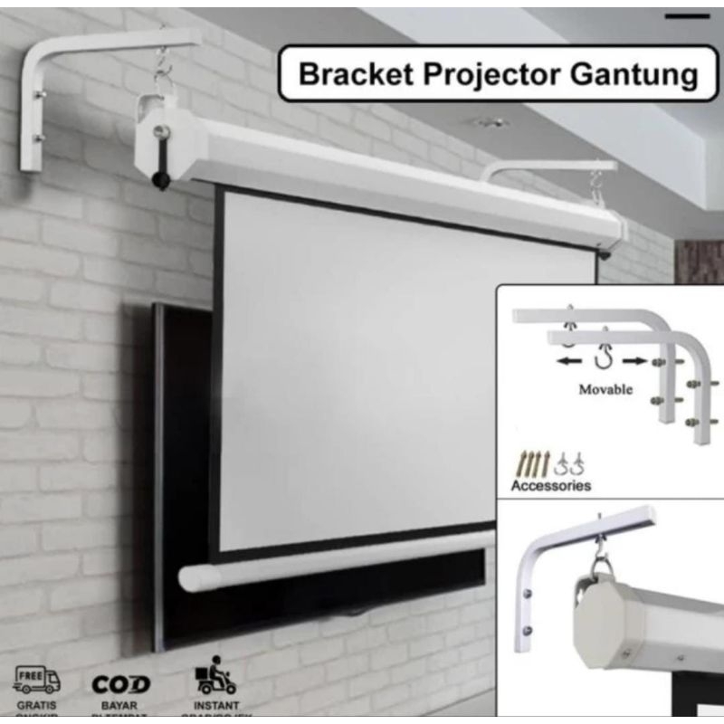 Jual Bracked Gantung Screen Projector - Breket Layar Proyektor gantung ...