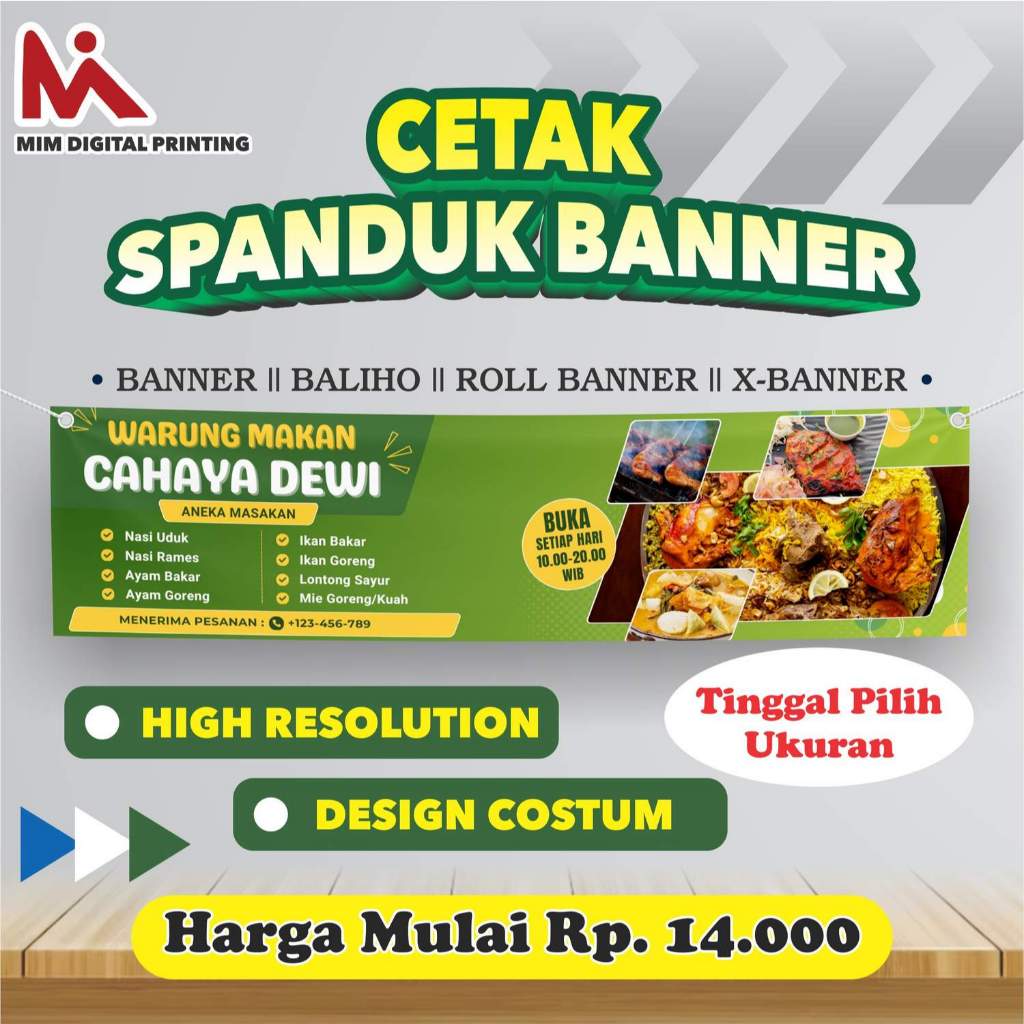 Jual Cetak Spanduk / Cetak Banner/ Baner Gratis Desain / File Siap ...