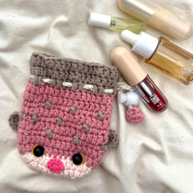 Jual Pouch rajut | Pouch ikan | Puffer fish pouch | Pouch serut | Pouch ...