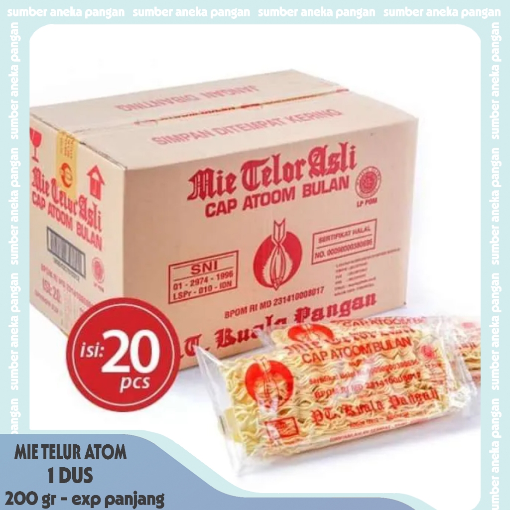 Jual MIE TELUR ATOM BULAN 1DUS (ISI 20pcs) | Shopee Indonesia