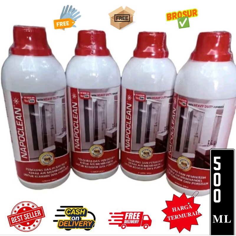 Jual NAPOCLEAN CAIRAN PEMBERSIH KERAK KAMAR MANDI| Pembersih keramik ...