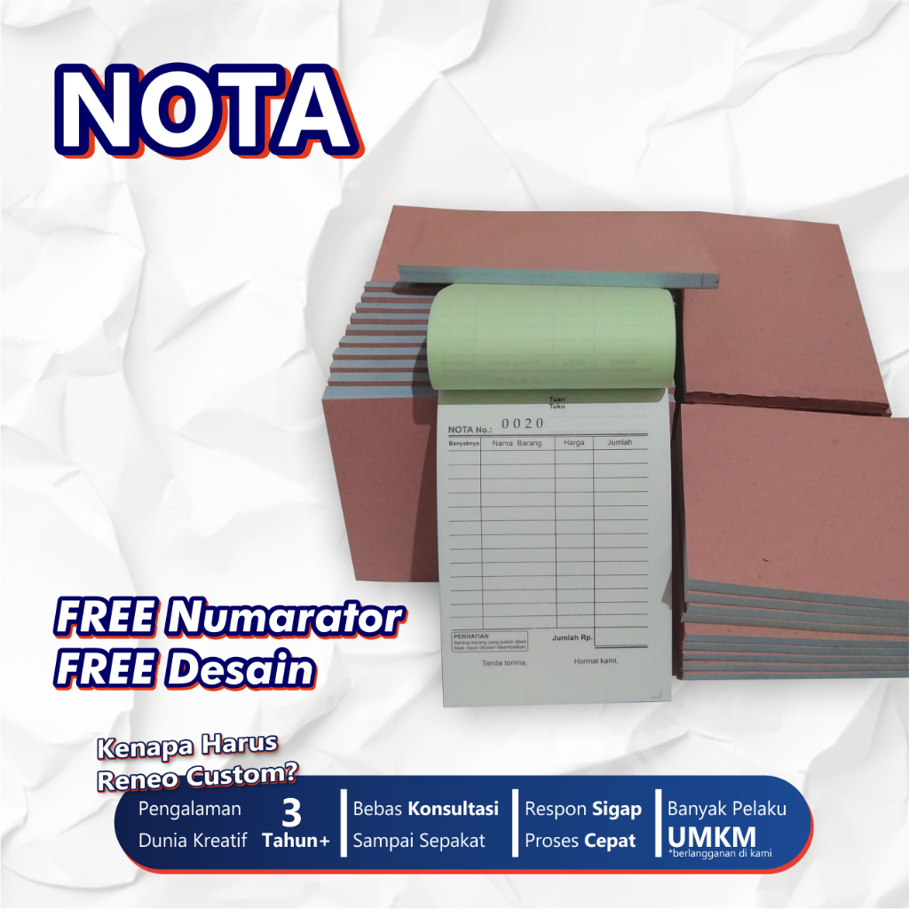Jual Cetak Nota_Per Rim_FREE Desain FREE Numerator | Shopee Indonesia