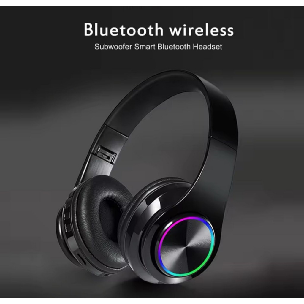 Jual B39 Headset Bluetooth LED Headphone HiFi Bass Music Wireless 5.3 ...