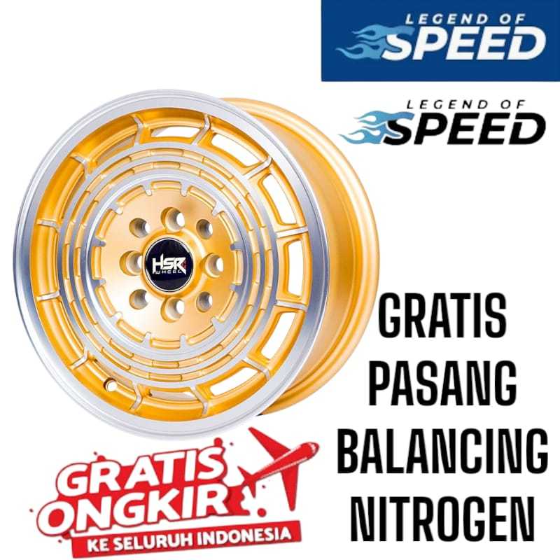 Jual VELG RACING RALLY HSR RTR R14 H8X100-114,3 LEBAR 6 ET 36 MATT GOLD ...