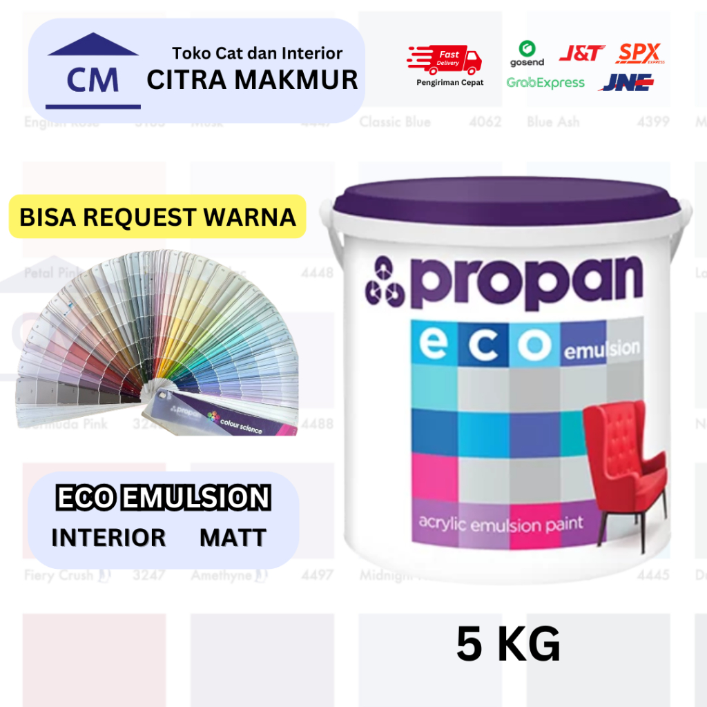 Jual Propan ECO EMULSION - 5 Kg (Bisa Request Warna & Custom Warna ) CAT TEMBOK INTERIOR PROPAN ...