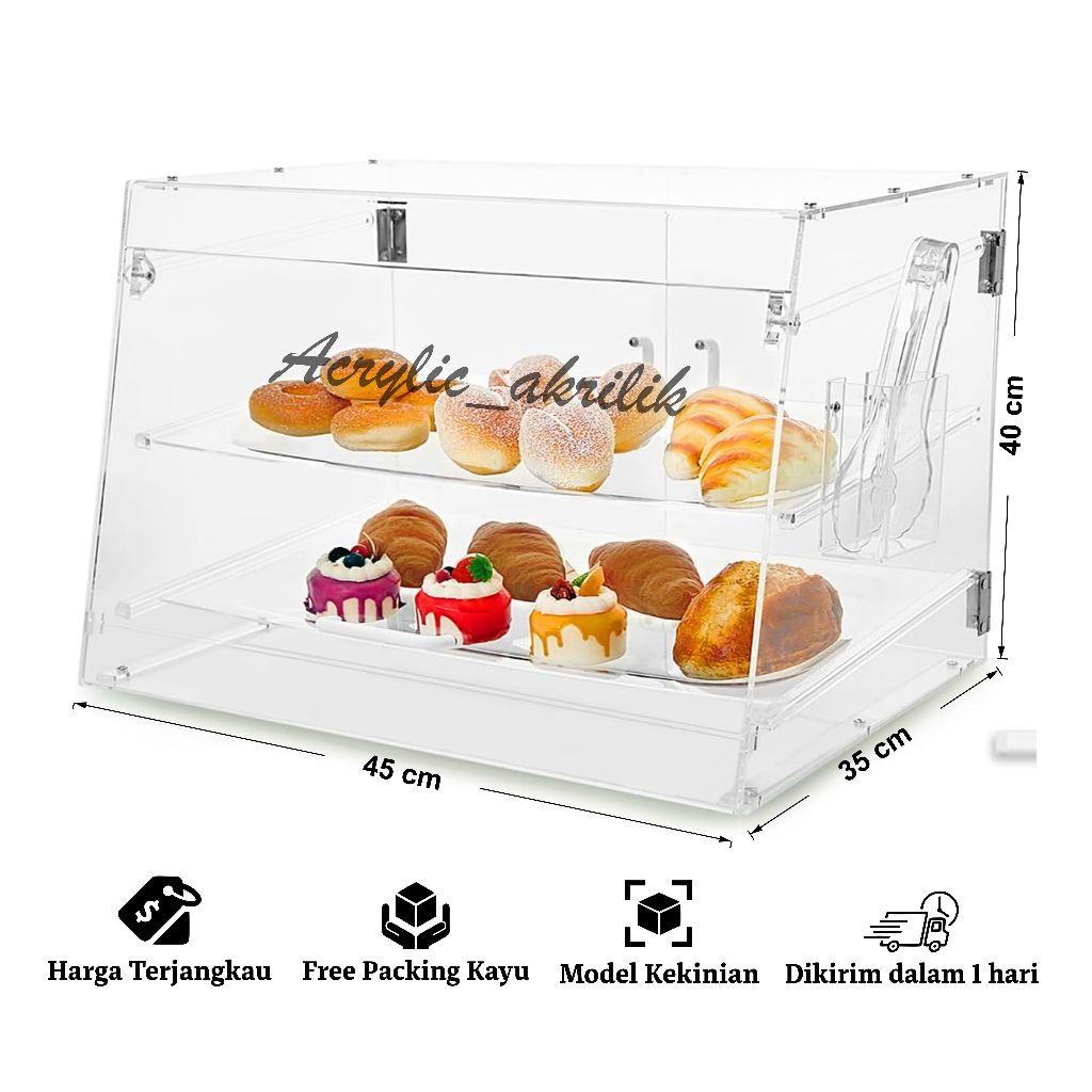 Jual Etalase Makanan, Rak roti Box Kue B2pintu | Shopee Indonesia