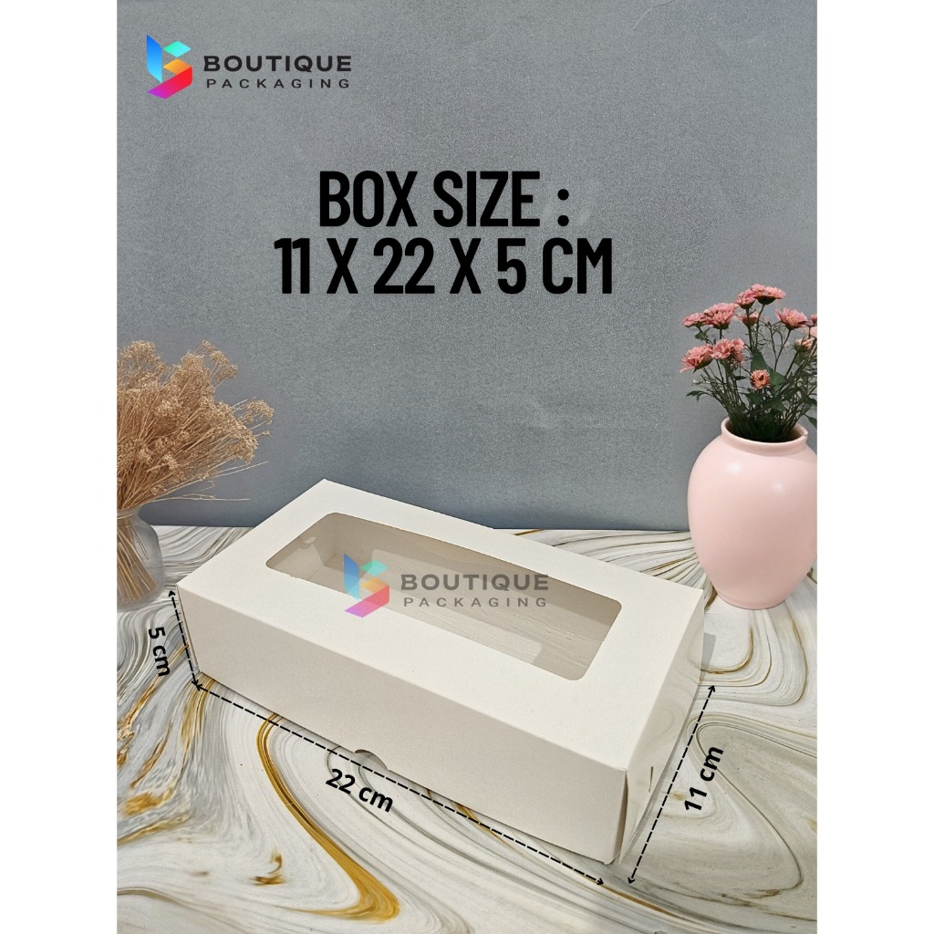 Jual Fuji Box Dus kotak Kue Ivory 22 cm x 11 cm x 5 cm Putih Ivory ...