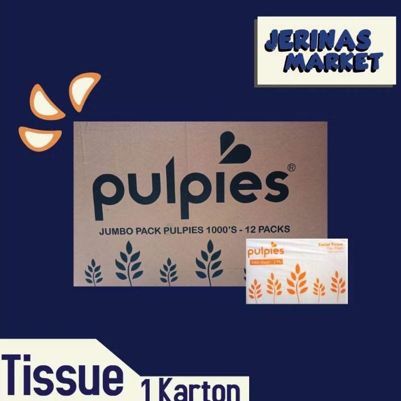 Jual Tisu Pulpies 1000 sheet 1 Karton (12 pcs) | Shopee Indonesia