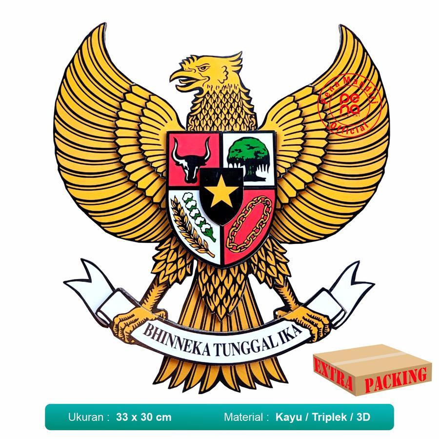 Jual Garuda Pancasila 3D 35 x 35 Bahan Triplex Kayu Garuda 3D | Shopee ...