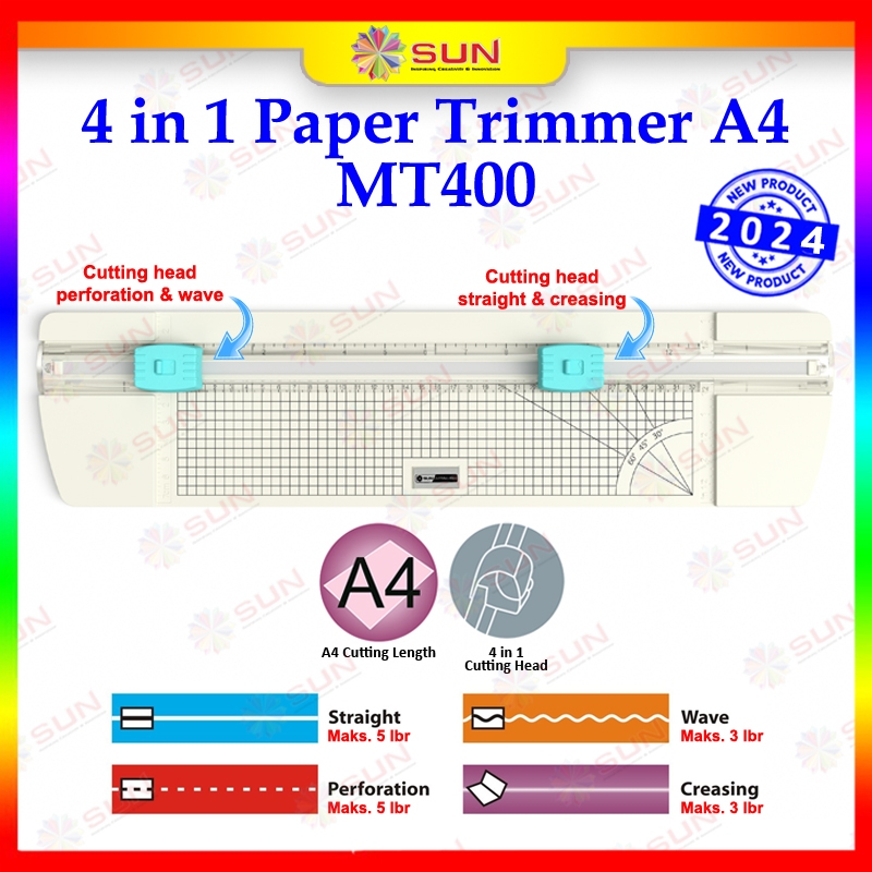 Jual Alat Potong Kertas 4 in 1 A4/A3 Vertikal 30 cm /12 in 1 863 A4 ...
