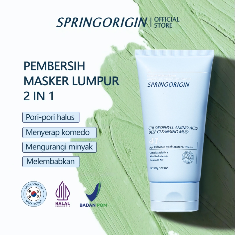Jual SPRINGORIGIN Amino Acid Ceramide Deep Cleansing Mud 100g Facial ...